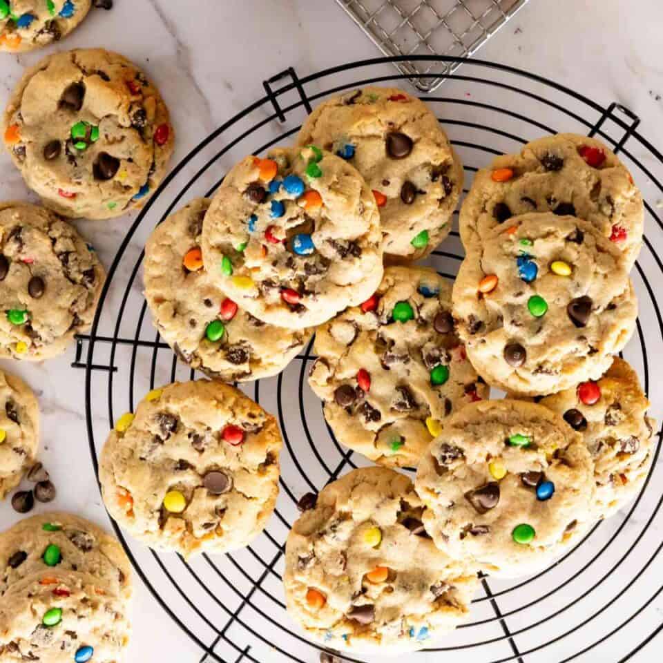 M&M Peanut Butter Cookies {Soft and Chewy} - Popular Recipes