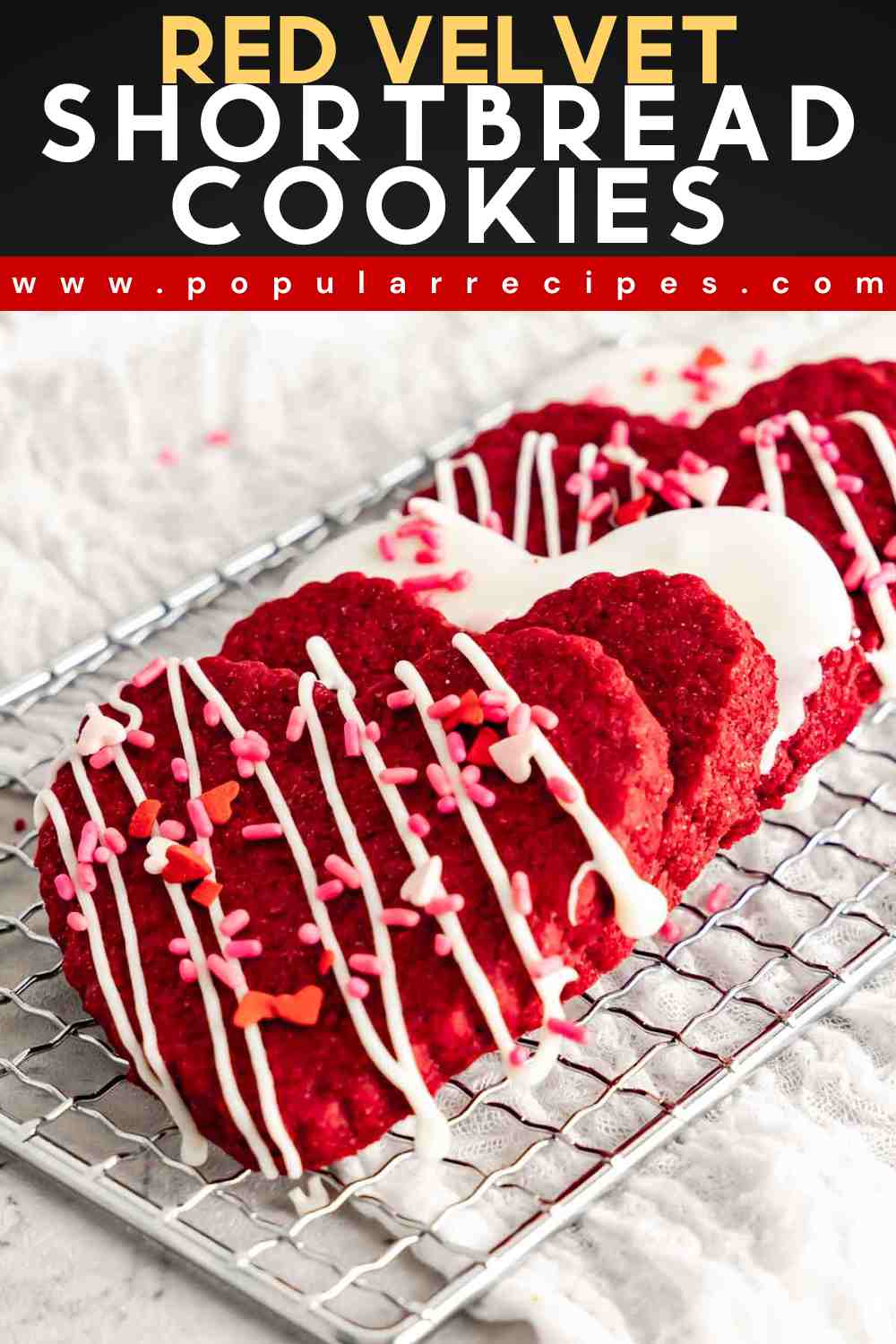 Red Velvet Shortbread Cookies - Popular Recipes